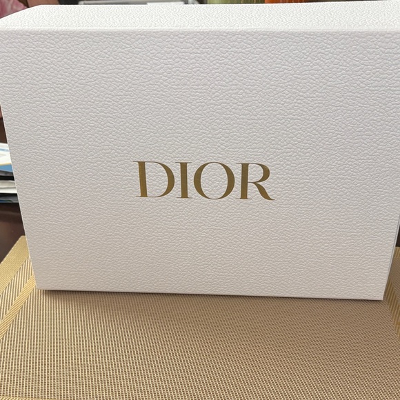 Dior | Other | Dior Textured White Box With Gold Logo | Poshmark